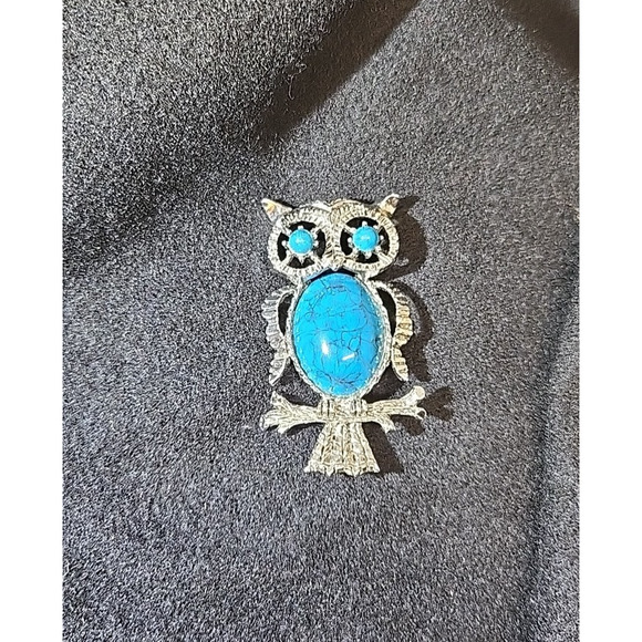 Gerry'S | Jewelry | Vintage Gerrys Owl Brooch Or Pendant Faux Turquoise ...